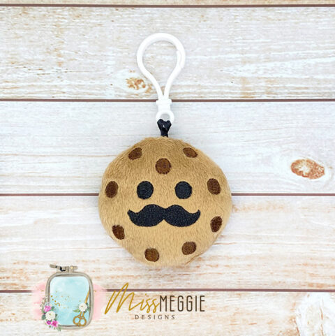 Stuffie Keychain Mr. Chocolate Chip cookie ITH Embroidery Digital ...