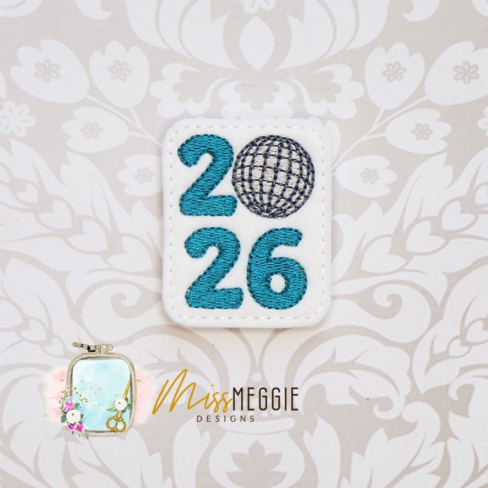 New Year 2026 Disco ball Retro feltie ITH Embroidery design file | Miss ...