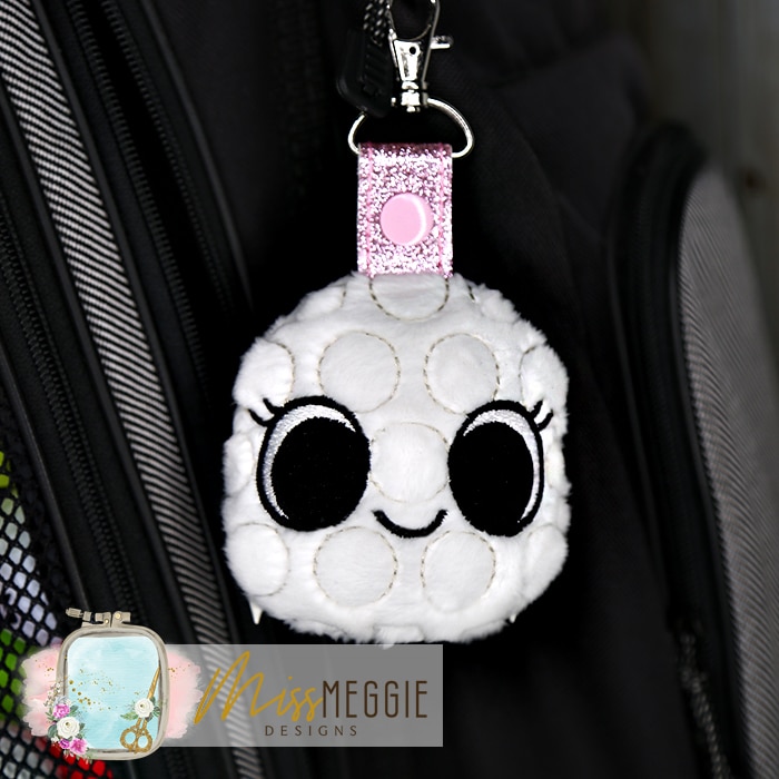 Stuffie Golf Tee Holder Big Eye Golf Ball girl ITH Embroidery Digital ...