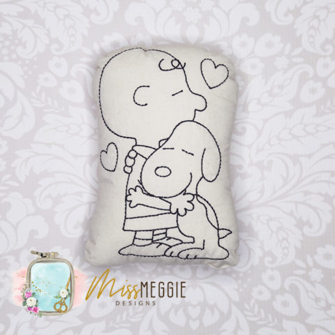 Doodle coloring stuffed A Boy and his Beagle Dog ITH Digital Embroidery ...