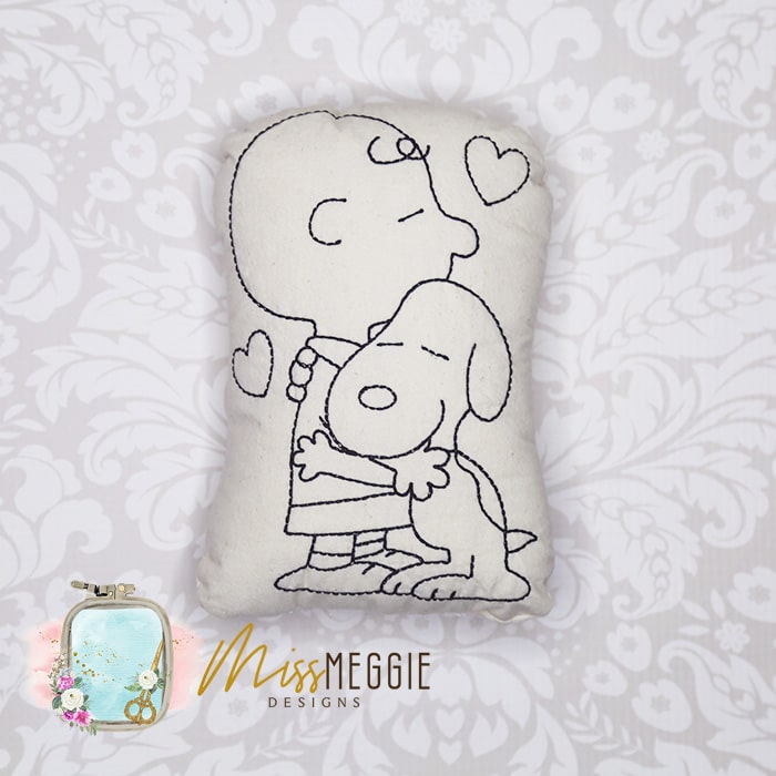 Doodle coloring stuffed A Boy and his Beagle Dog ITH Digital Embroidery ...
