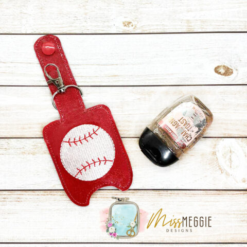 Hand Sanitizer Applique Baseball/Softball ITH Embroidery design, 2 ...